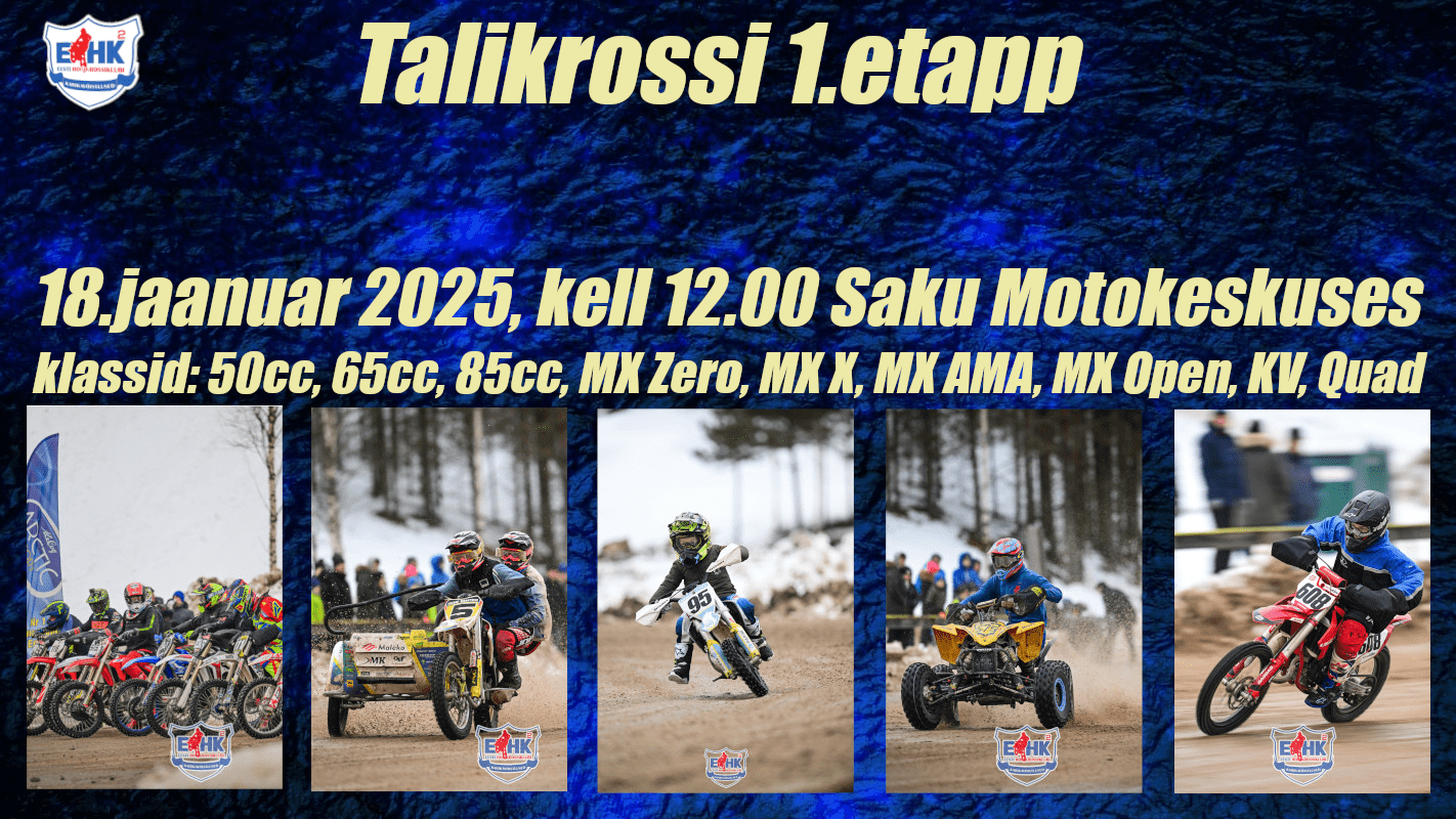 Numbrid 2025 ja Talikross - Eesti Hobikrossiklubi